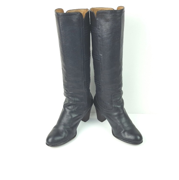 Frye | Shoes | Fryeblack Leather Fiona 3strap Pullon Boots 65 | Poshmark